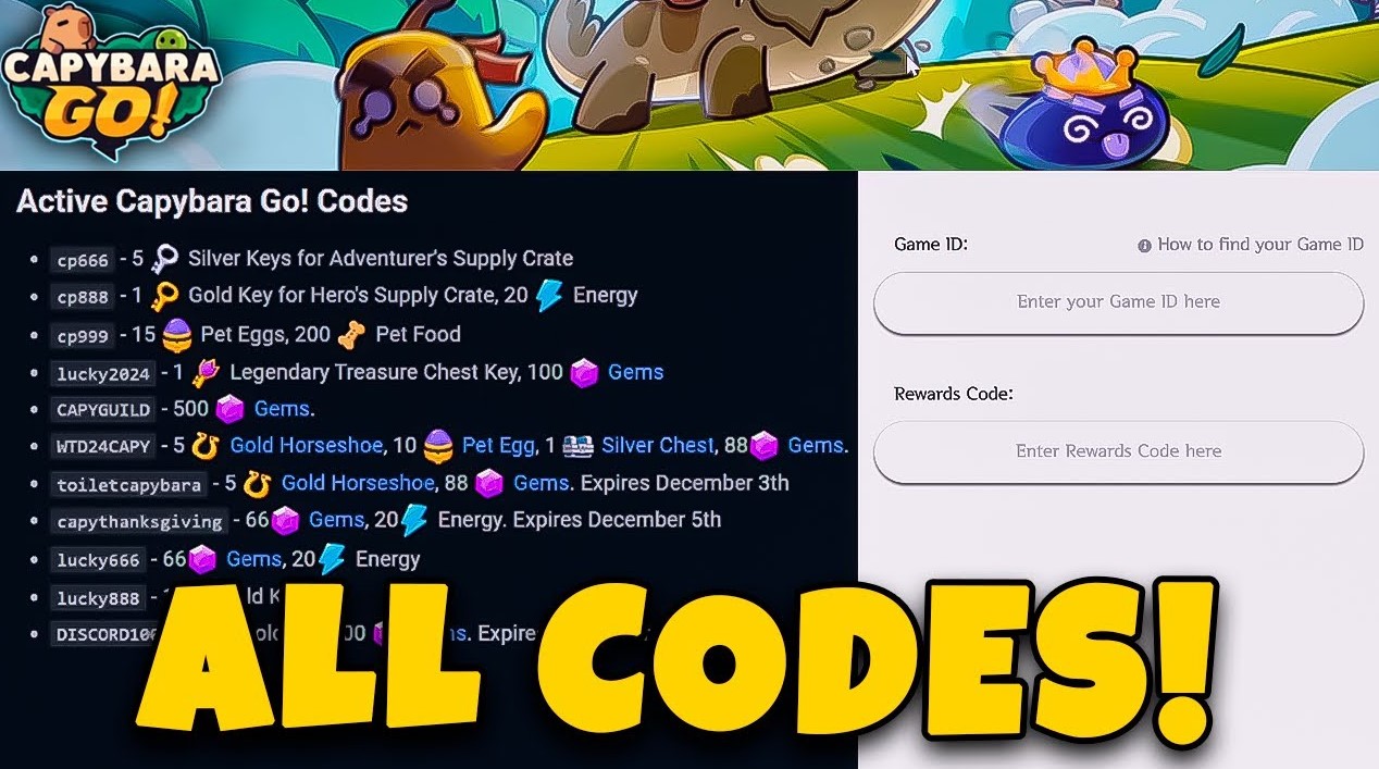 Capybara Go Codes (January 2026)